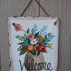 Spring Slate Sign, Summer Slate Sign, Slate Garden Sign, Door Decor ...