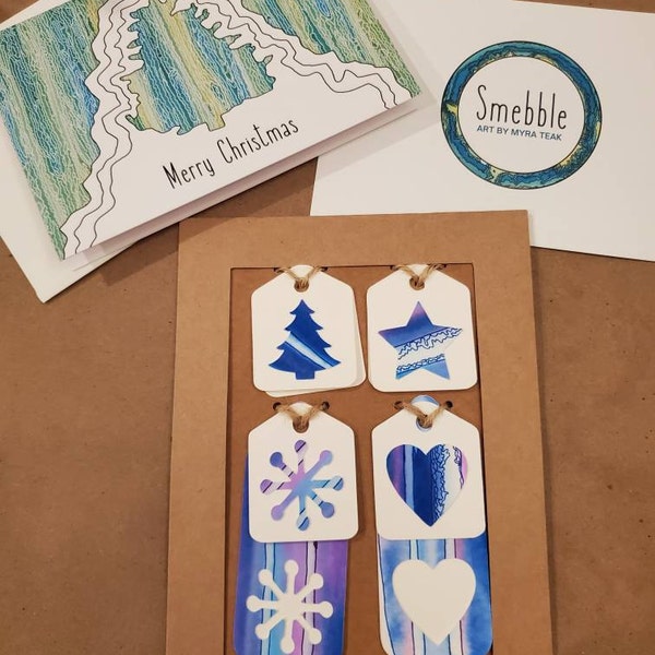 Nature-inspired Greeting Card | Abstract Watercolor Painting on a Blank ...