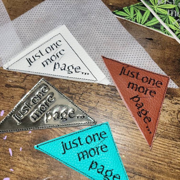 Floral Corner Bookmark Satin Stitch, Digital Files, Machine Embroidery ...