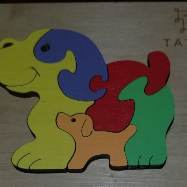 Big Black Square Puzzle, Big Wooden Square Puzzle, Wood Tangram Puzzle ...