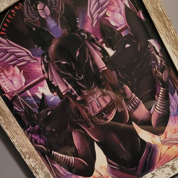 Anubis, Wall Art Print, Egyptian, Wall Hanging, Decoration, Art ...