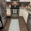 Vinyl Runner Rug or Hallway Runner With Moroccan Tiles Design in Blue ...