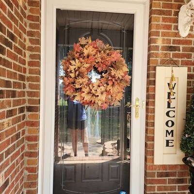 Year Round Greenery Wreath for Front Door With Seeded Eucalyptus ...