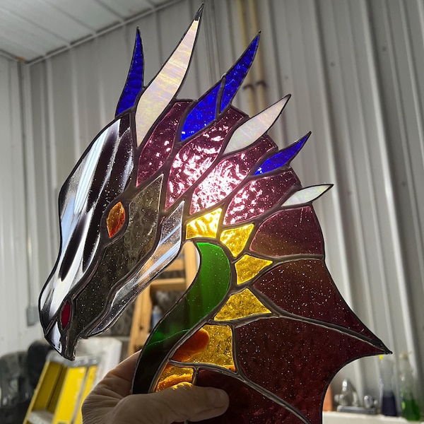 Dragon Portrait Pattern for Stained Glass (hobby) - Etsy