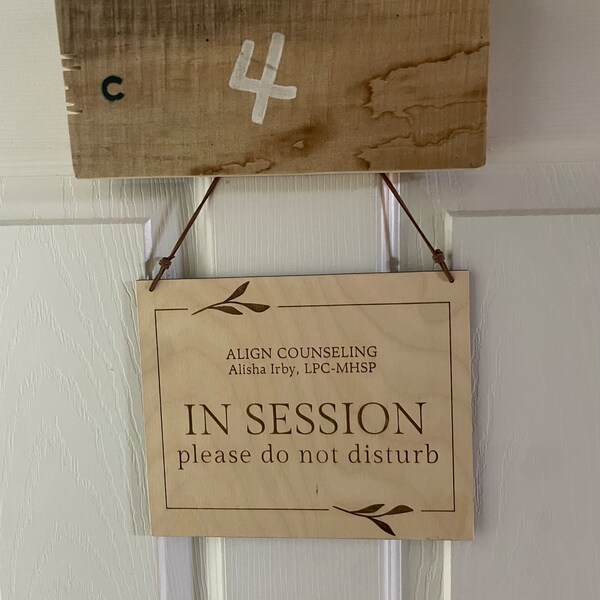Personalized Double Sided Door Sign for Office Welcome Sign in Session ...