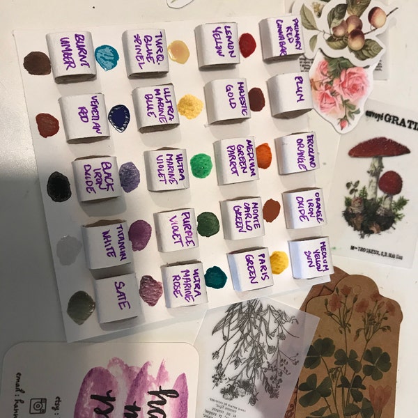 Custom Ten Color Watercolor Paint Palette – Mini Sample Set - Etsy