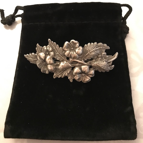 FLOWER BOUQUET 60mm French Barrette- Barrettes for Thin Hair- Accessory ...