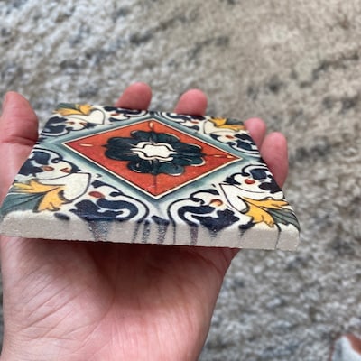 Blue Tile Wall Art, Set of Mexican Talavera Tiles Wall Hanging, Tile ...