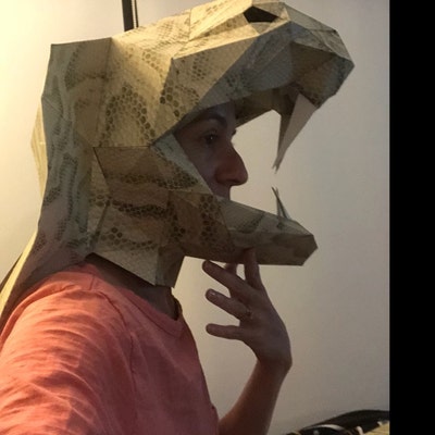 Snake Mask Pattern Open Face for Great Visibility Paper Mask Halloween ...