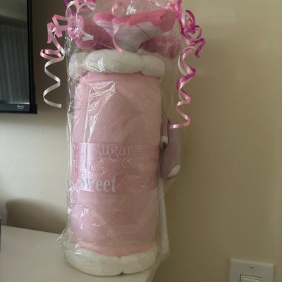 Diaper Vase Bouquet Diaper Cake Boy Diaper Cake Girl Diaper Cake Baby ...