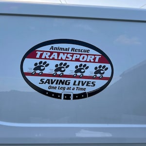 VEHICLE SIGN Animal Rescue in Progress 17x11.5 Oval - Etsy