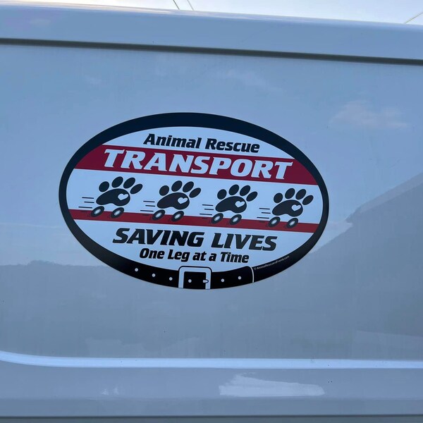 VEHICLE SIGN Animal Rescue Transport We Drive the Getaway Cars 17x11.5 ...