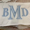 4" and 5" Inch Ryan Open Ribbed Satin Stitch Serif Type Boy Monogram ...