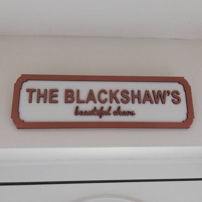 Rose Gold Street Sign Personalised Street Sign Name Plaque Wedding ...
