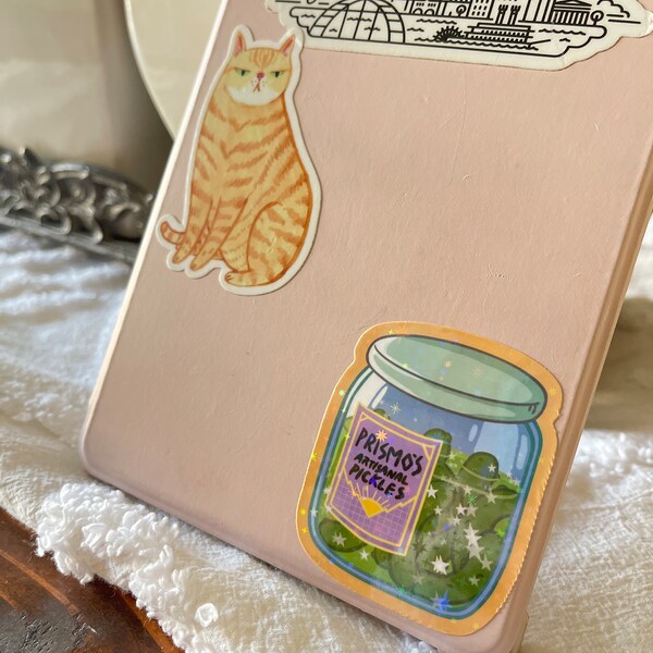 Prismo's Artisanal Pickles Glitter Sticker - Sparkly, Holographic ...