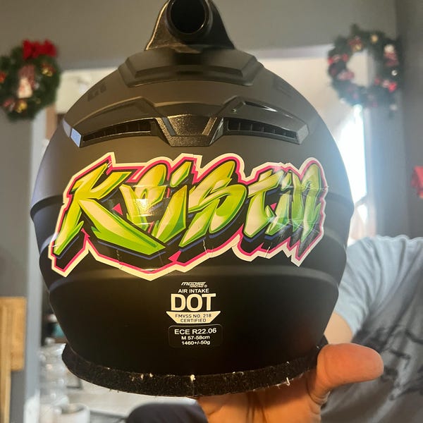 Custom Graffiti Name Sticker Decal, Wall Sticker, Backdrop Sticker ...