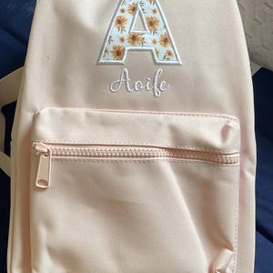 Personalised Toddler Backpack, Embroidered Initial and Name, Small Mini ...
