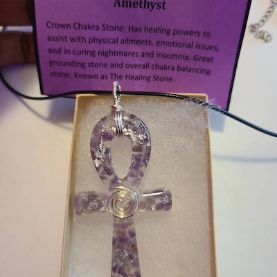 Amethyst Ankh Pendant - Etsy