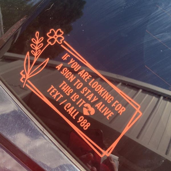 You Matter, Mental Health Decal, 988 Decal, 988 Suicide and Crisis ...