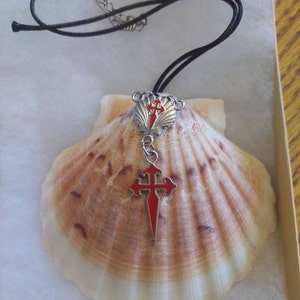 Camino De Santiago / Cross of St James/ Scallop Shell /pendant ...