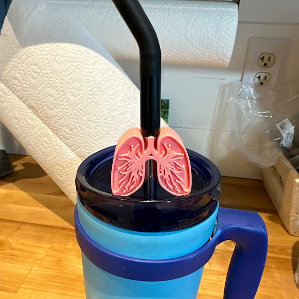 Lung Straw Topper, Respiratory, Lungs Gift, Organ Straw Topper ...