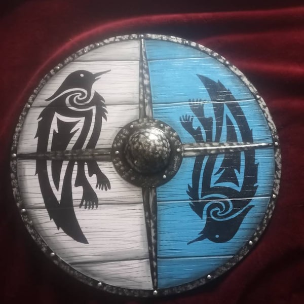 Norse Shield Viking Caved Shield | Ragnar Viking Shield | Wall Décor ...