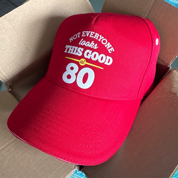 80th Birthday Hat Present Baseball Cap 80th Birthday Gift Keepsake Idea ...