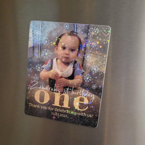 Custom Birthday Invitation Magnet/birthday Photo Magnets/1st Birthday ...