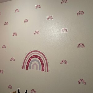 Rainbow Wall Decals Hand Drawn Rainbow Wall Sticker Boho | Etsy