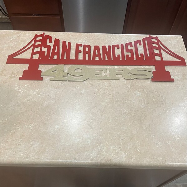 San Fransico 49ers Sign,metal Art Decor,niners Sign,sf Sign,football ...