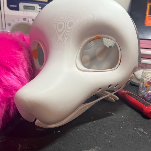 Dog Wolf Canine Furry Fursuit Head Base (toony Series) 3D Printed PLA ...