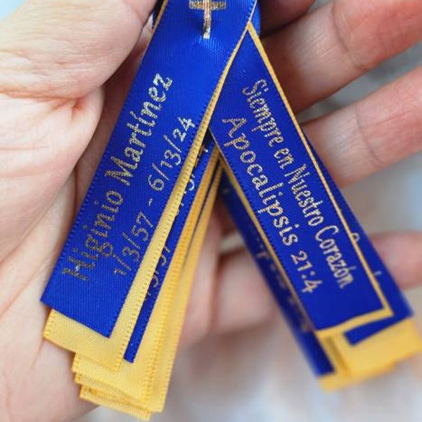 Personalized Pin on Memorial Ribbons - 30 Pin On, Ready to Wear, Custom ...