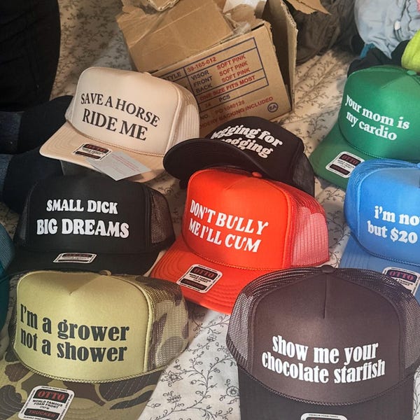 Custom Funny Trucker Hat - Create Your Own Funny Saying - Etsy