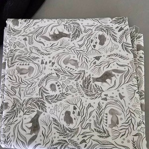 Woodland Cotton Fabric by the Yard Little Fawn & Friends Little Fawn ...