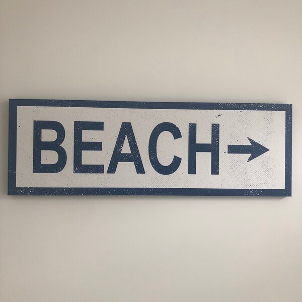 Large Beach Home Decor | Large Beach Sign Arrow | Beach House Decor ...