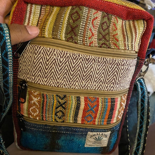 Hemp Purse Crossbody Cotton Bag Messenger Tote Market Festival Hiking ...