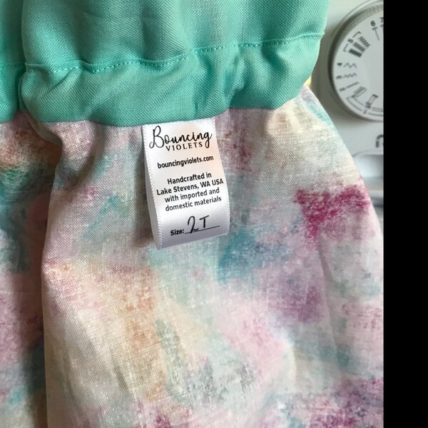 White Satin USA Tracking Label - Custom Tracking Label - CPSIA/CPSC ...