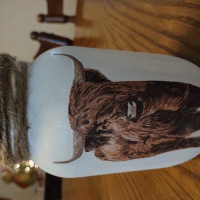 Highland Cow Jar - Etsy