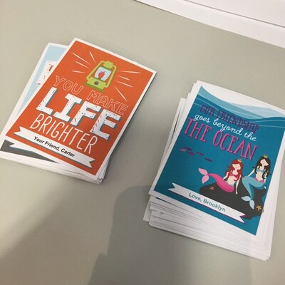 Mermaid Valentine's Day Cards . Under the Sea Valentines . Kids ...