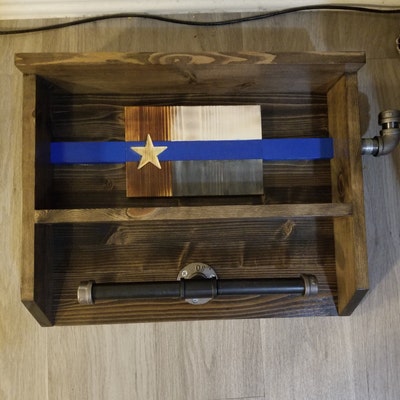 Small Custom Wall Mounted Duty Shelf Police Gear Rack Duty Gear Shelf ...