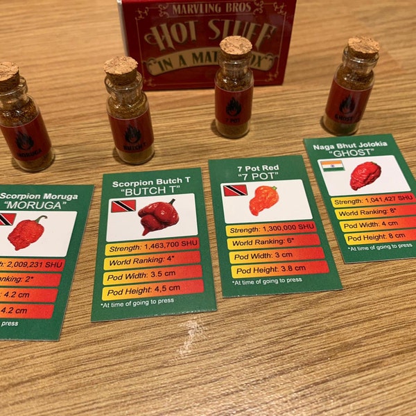 Hot Stuff in A Matchbox, World's Hottest Chilli Powders, Foodie Gift ...