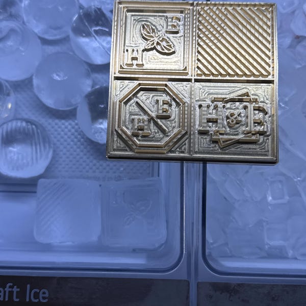Personalized Ice Cube Stamp,custom Ice Plate,brass Stamp Plate Ice ...