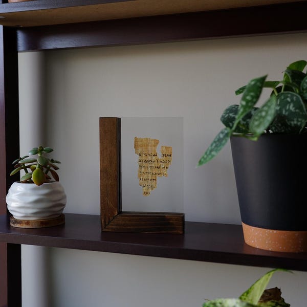 P52 Replica | Rylands Library Papyrus P52 Replica | New Testament ...