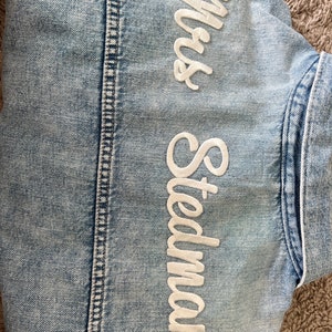 Custom Embroidered Name Iron on Patch Script Font Personalized - Etsy