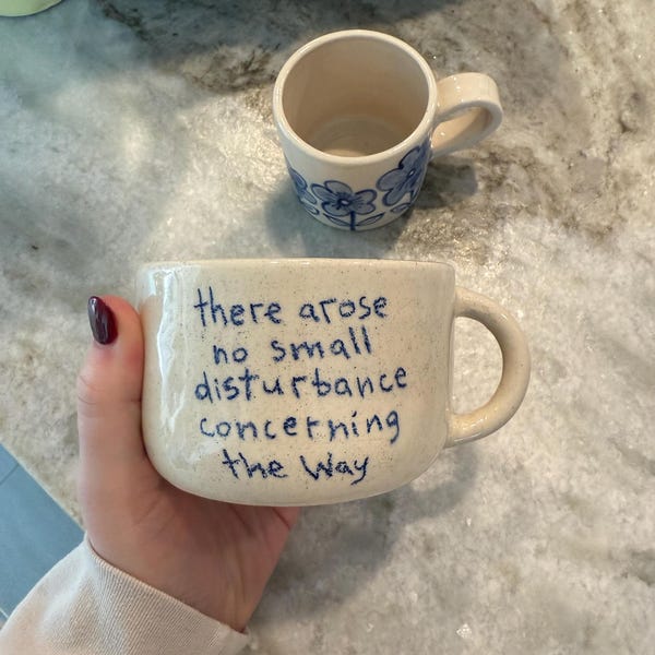 Handwritten Ceramic Mug, Personalized Pottery Cup, Custom Quote ...