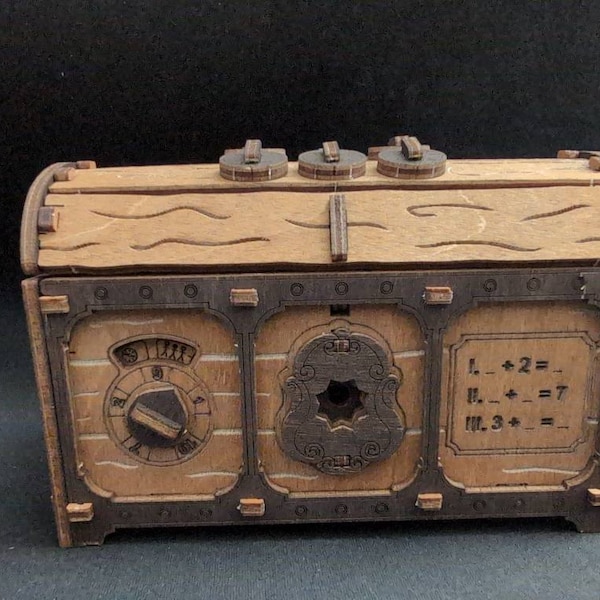 Puzzle Box Treasure Chest | Escape Puzzle | Puzzle Boxes With Hidden ...