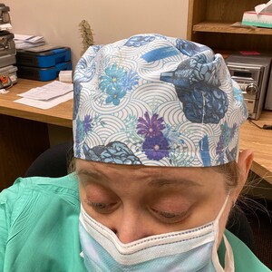 Anatomy Scrub Cap for Women Uterus Surgical Caps Ponytail - Etsy