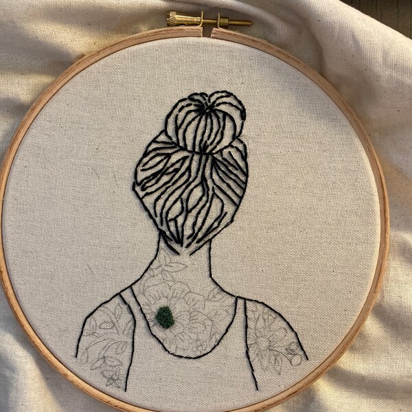 Tattooed Shoulders Modern Embroidery Kit - Etsy