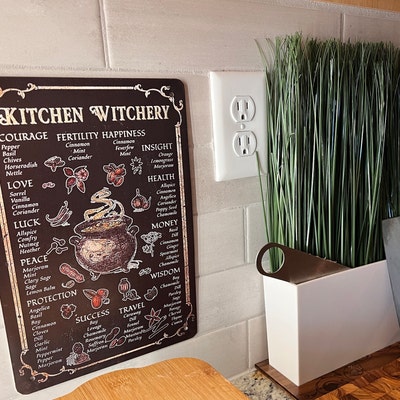 Black Cat Witch Kitchen Witchery Metal Sign Vintage Rust Styled Home ...