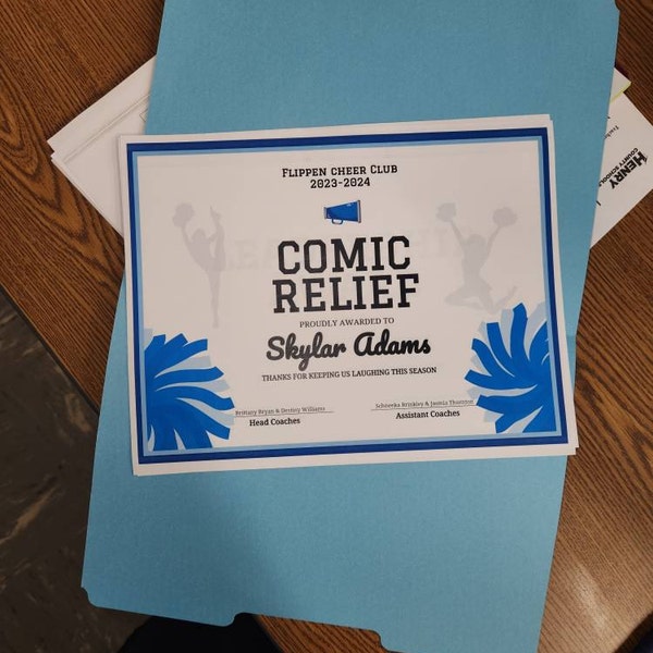 Editable Cheerleading Award Certificates: End of Season Team Awards ...